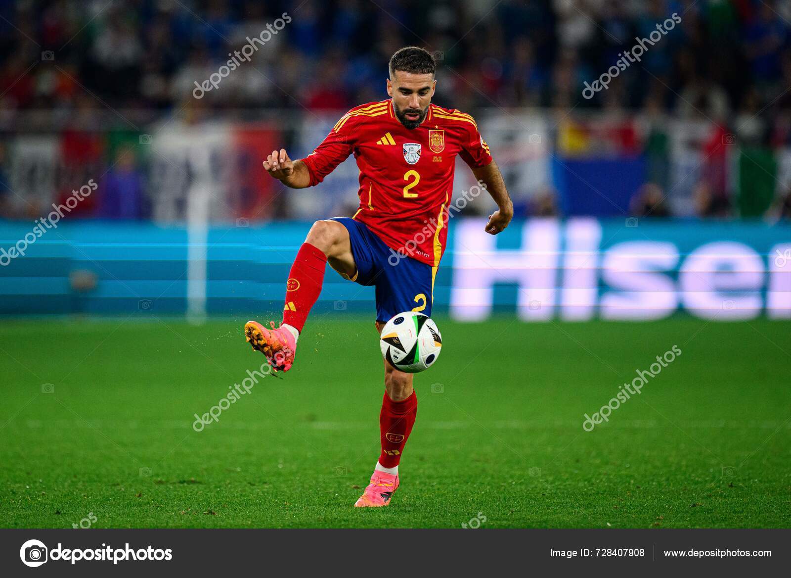 Gelsenkirchen Alemania Junio 2024 Dani Carvajal Partido Fútbol Euro ...