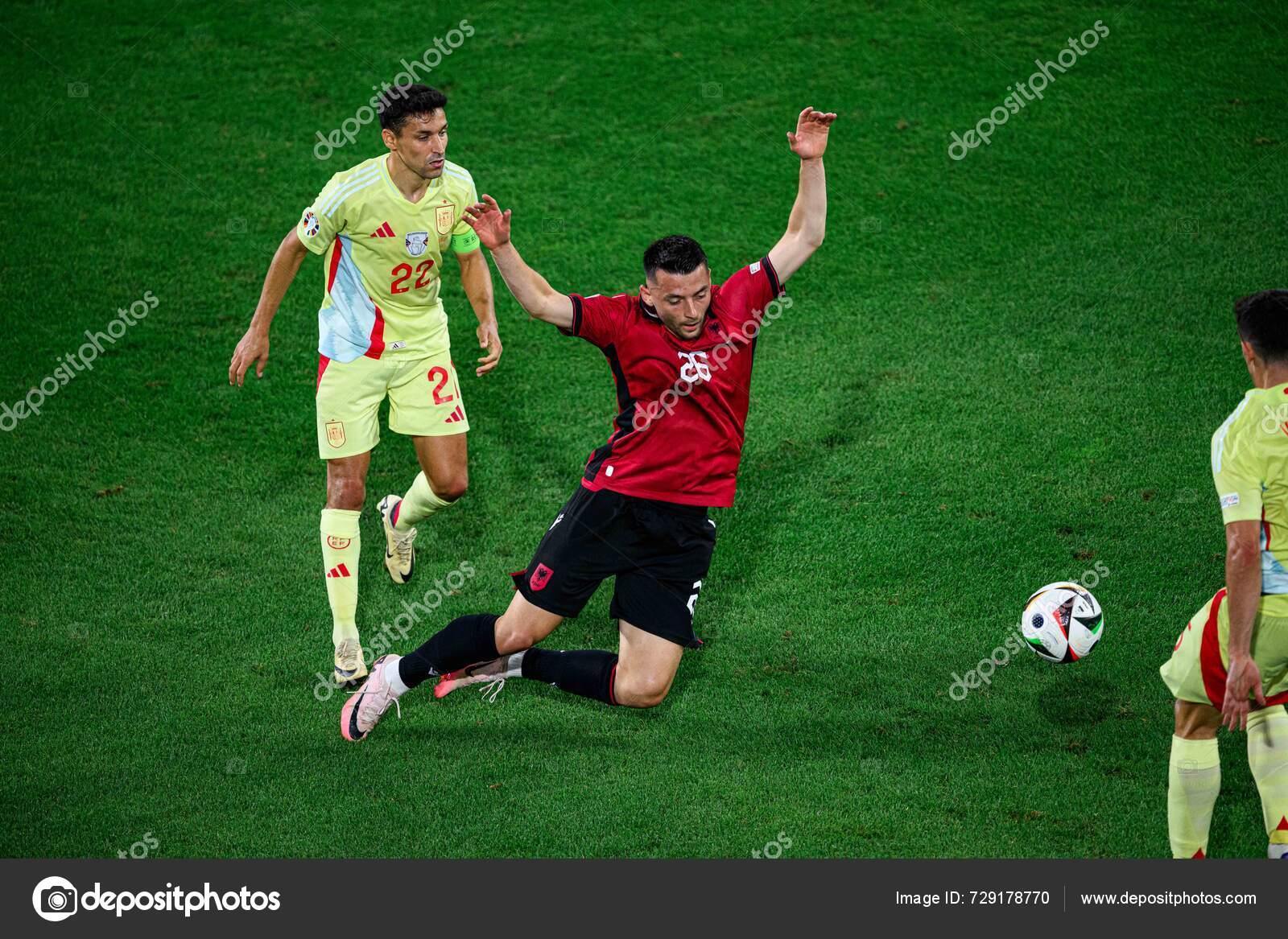 Duesseldorf Saksa 2024 Euro 2024 Albanian Jalkapallo Ottelu Vastaan ...