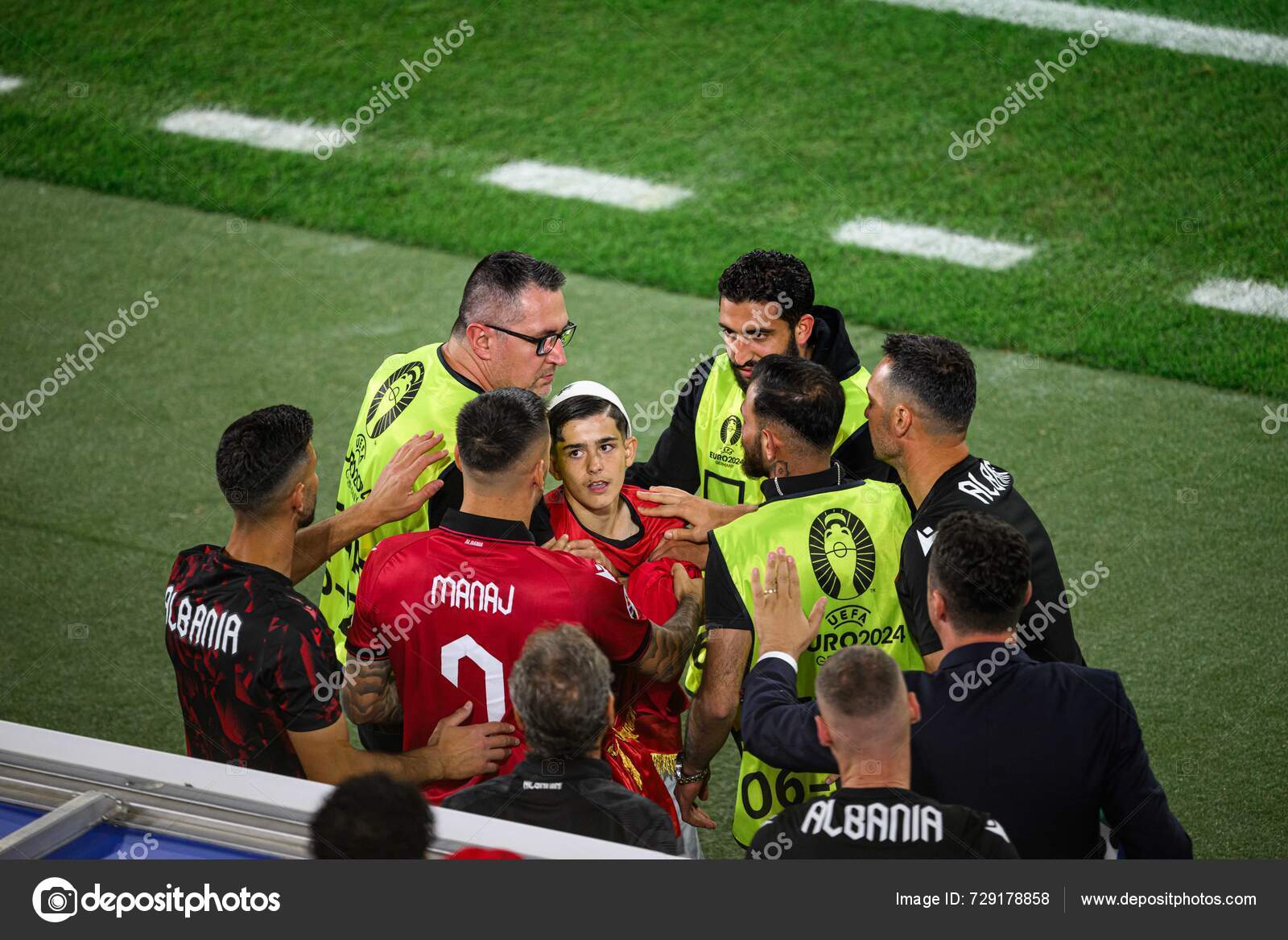 Duesseldorf Saksa 2024 Euro 2024 Albanian Jalkapallo Ottelu Vastaan ...