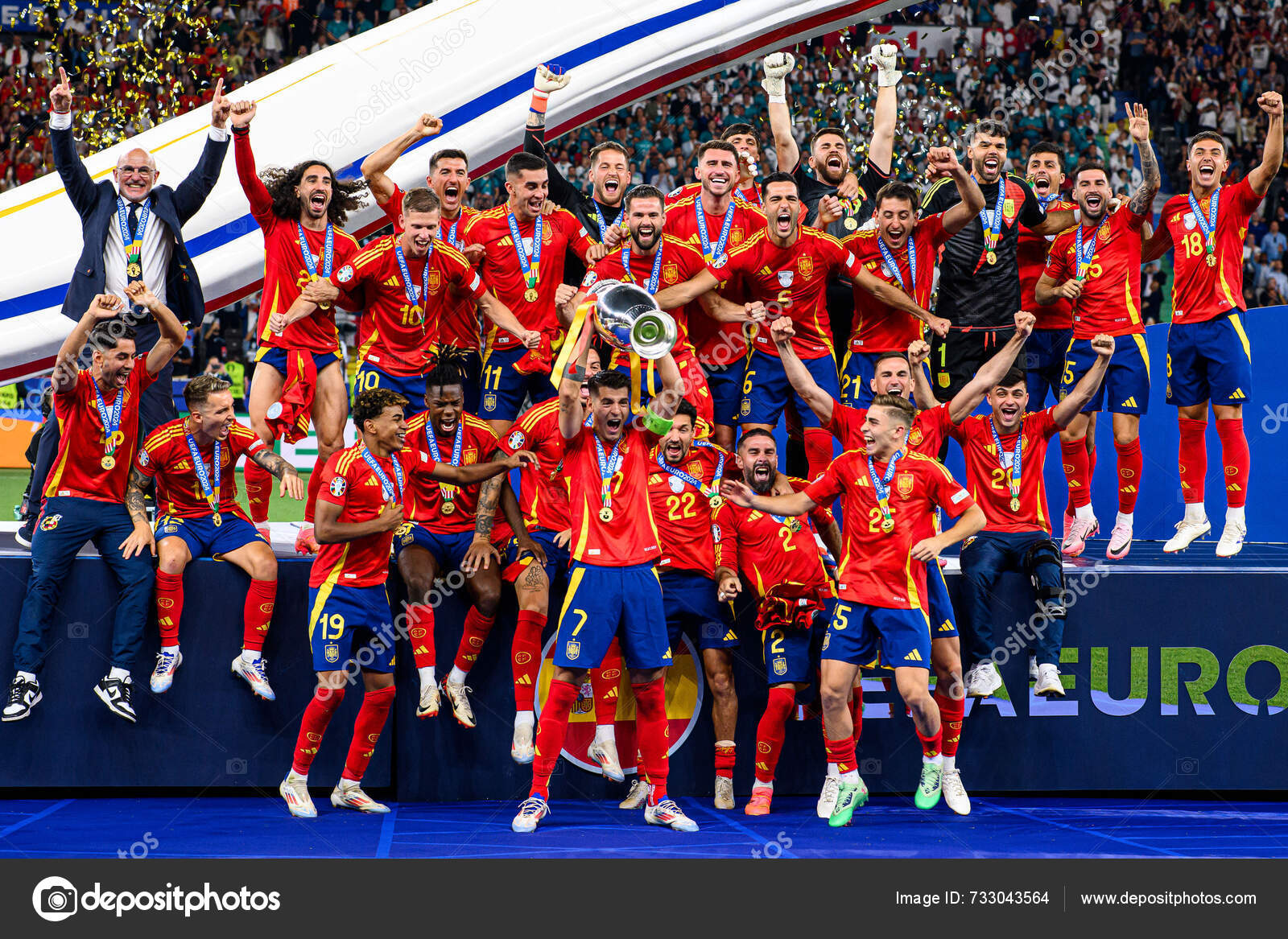Football Match Final Euro 2024 Spain England Olympic Stadium — Stock ...