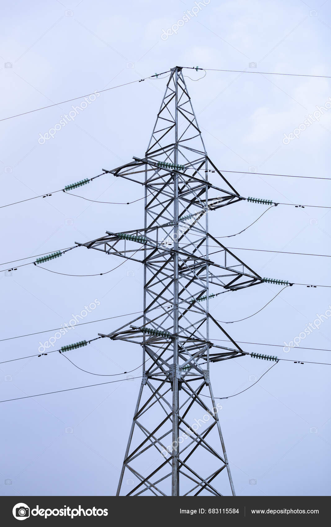 Torres Transmisión Torres Eléctricas Corriente Alta Tensión Foto ...