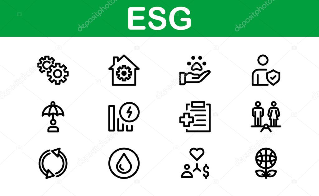 Amplia colección de iconos ESG - Perfecto para el branding de ...