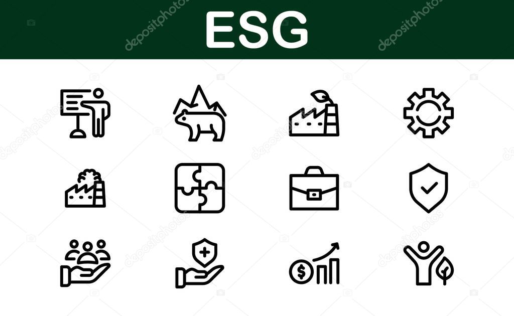 Amplia colección de iconos ESG - Perfecto para el branding de ...