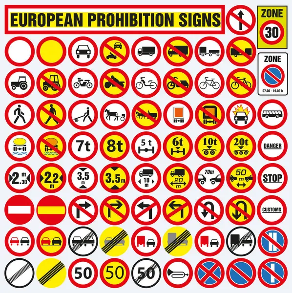 10,789,606 Road signs europe Vector Images | Depositphotos