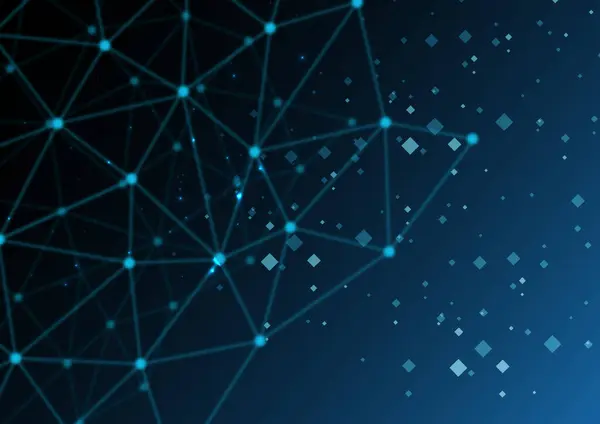 Connected Blue Digital Network Background Stock Vector by ©fujiwara ...