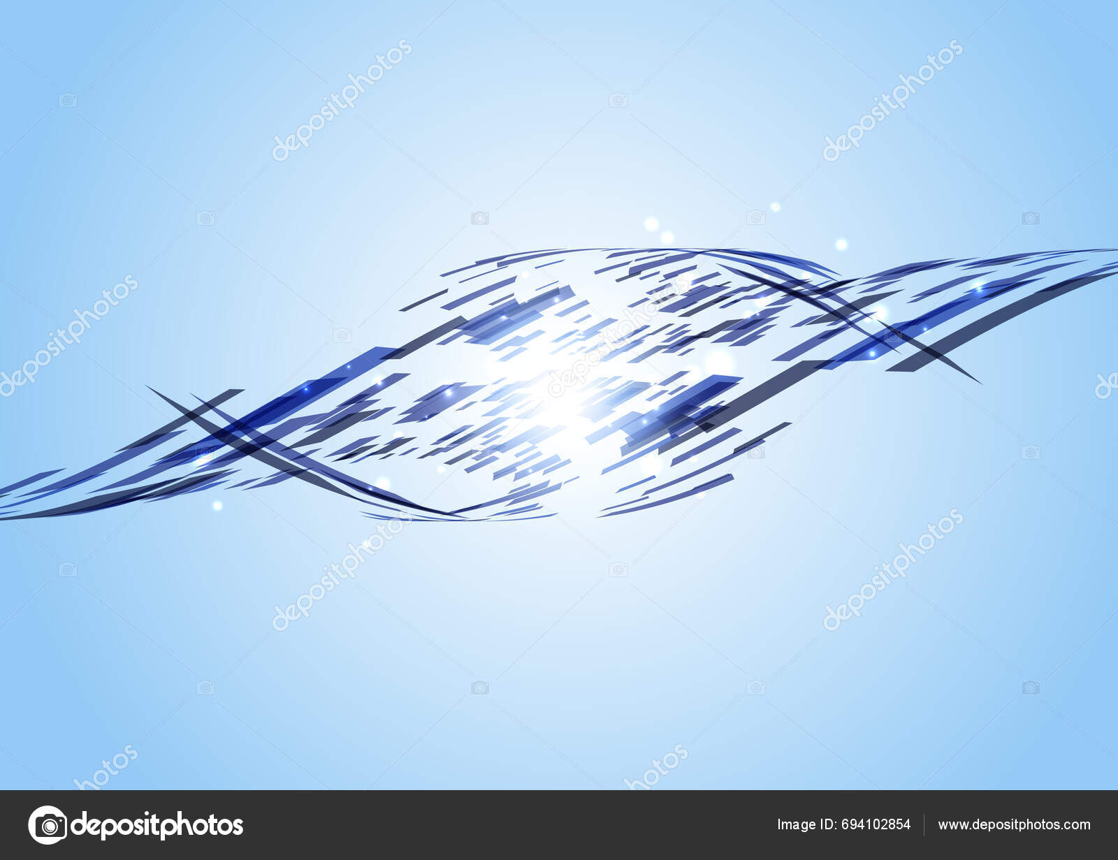 Blue Digital Image Wave Background Stock Vector by ©fujiwara 694102854