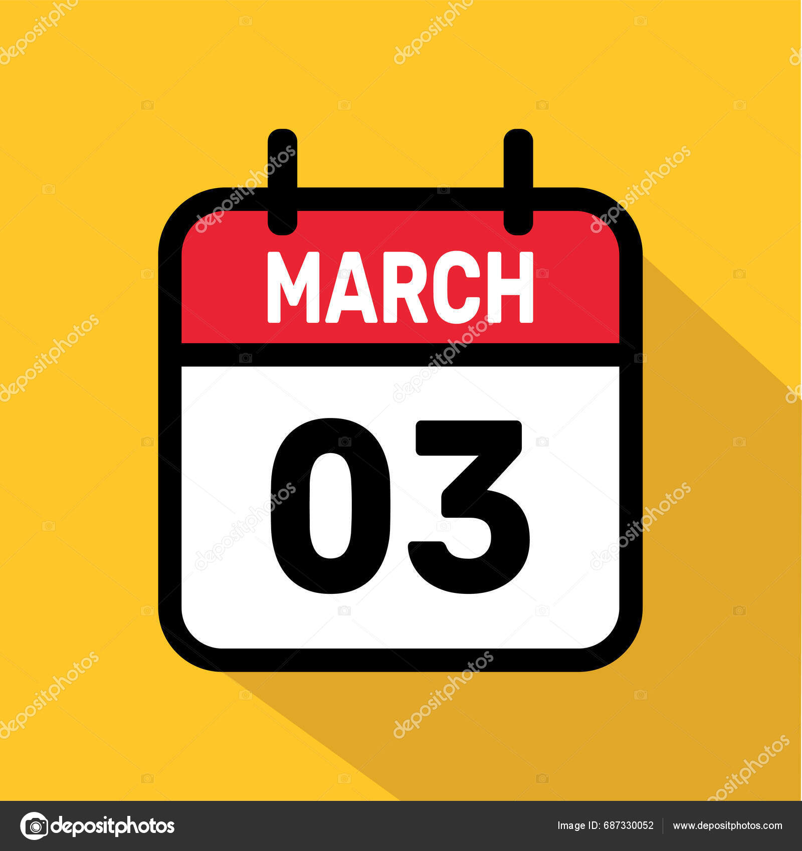 Vector Calendar March Illustration Background Design Stock Vector by ...
