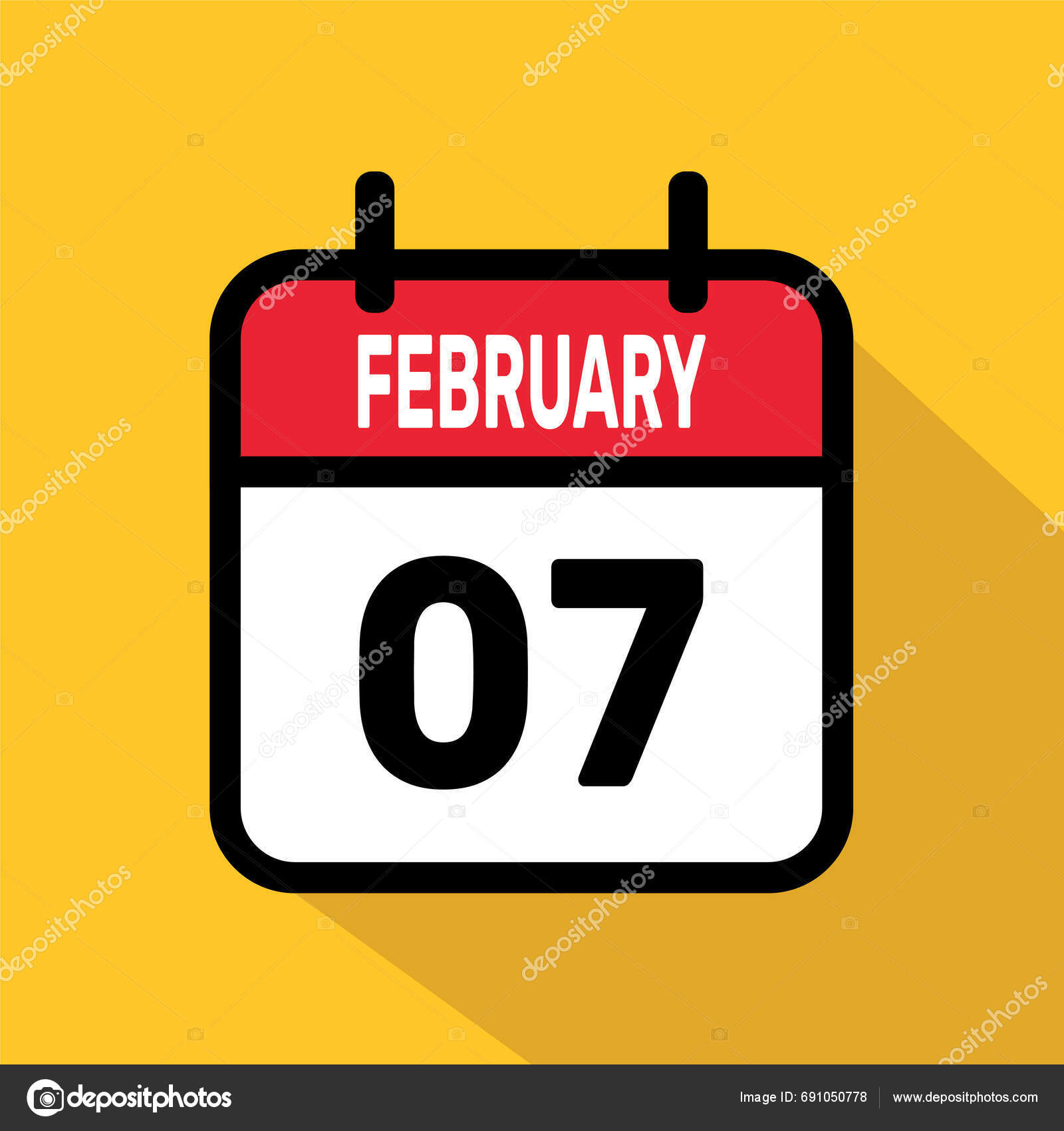 February Calendar Vector Illustration Background Design Stock Vector by ...