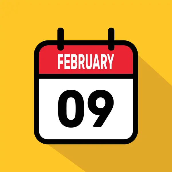 February Calendar Vector Illustration Background Design Stock Vector by ...
