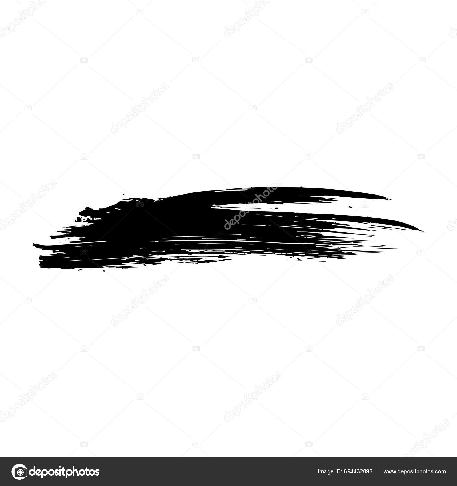 Brash Stroke Black Color Design Painted Illustration Stock Vector by ...