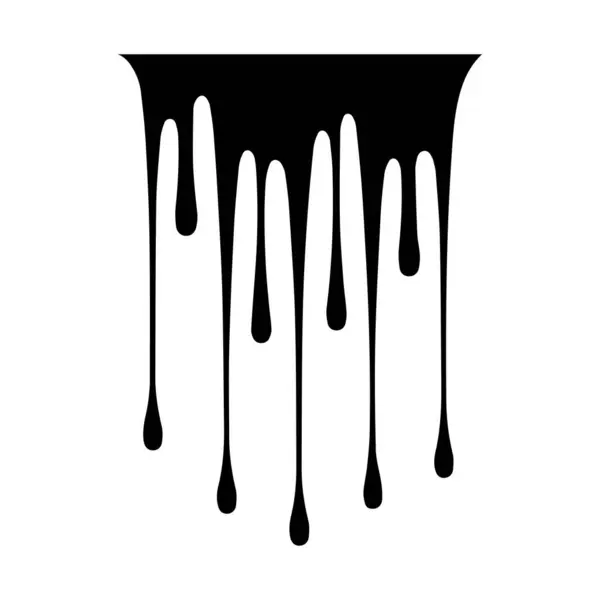 Paint Drips Black Vector Isolated White Background Design Stock Vector ...