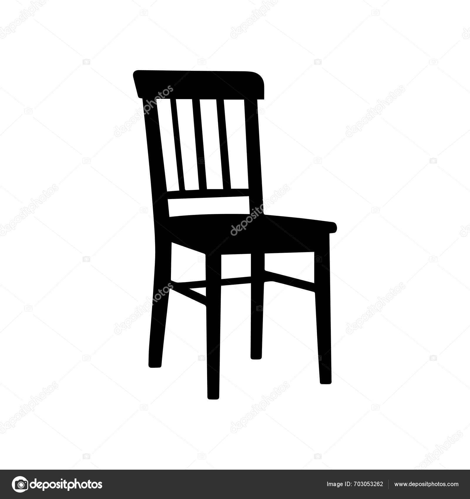 Image vectorielle Icône Chaise Illustration Vectorielle Isolé Sur Fond ...