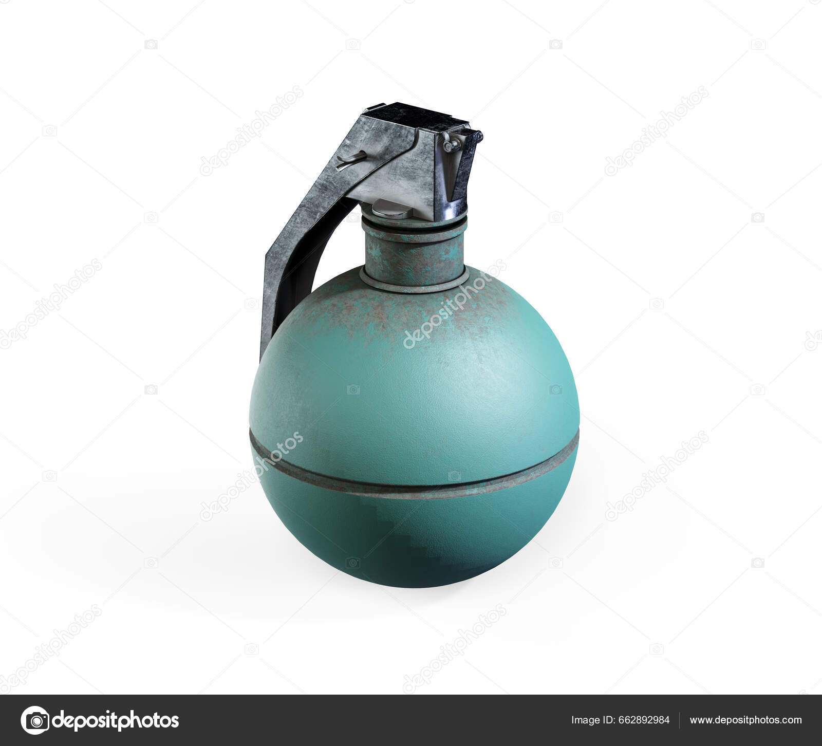 Hand Grenade White Background Unexploded Bomb Object Pin Vintage ...