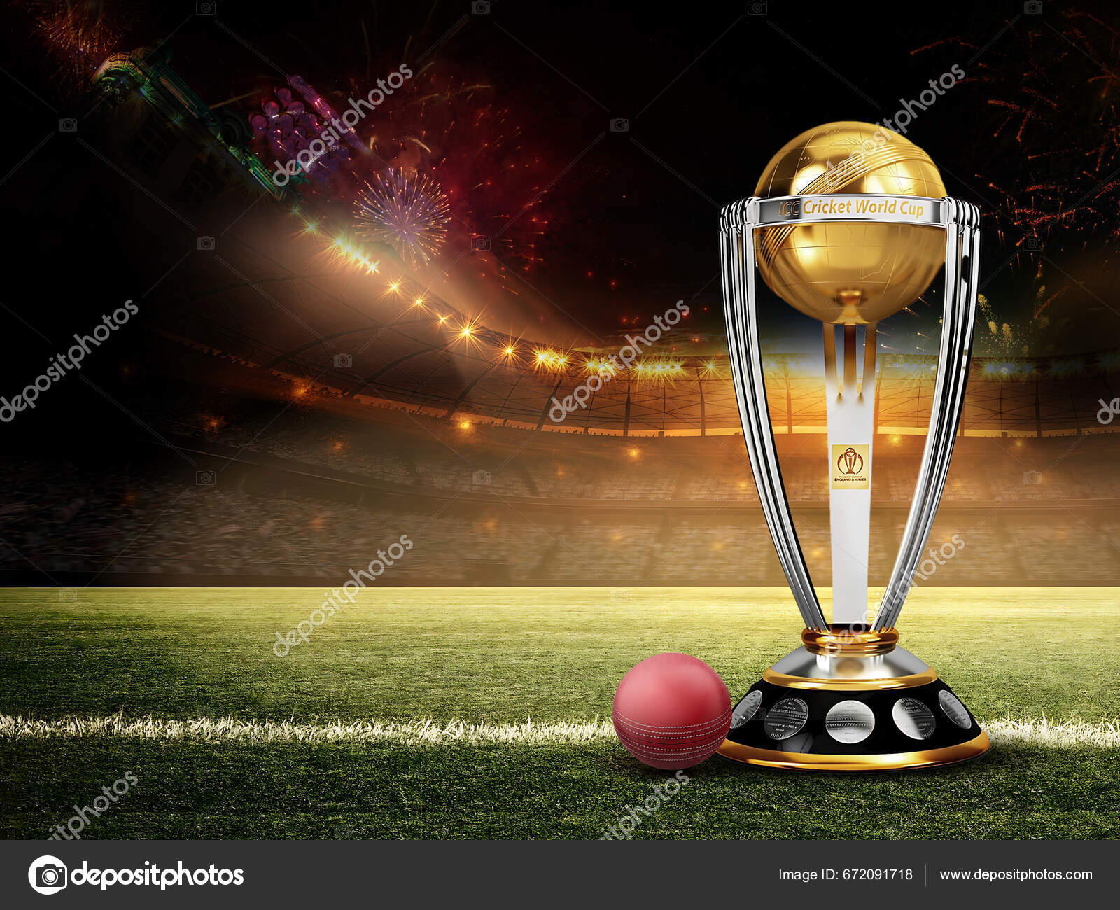 Cricket World Cup Trophy Rendering Illustration — Stock Editorial Photo ...