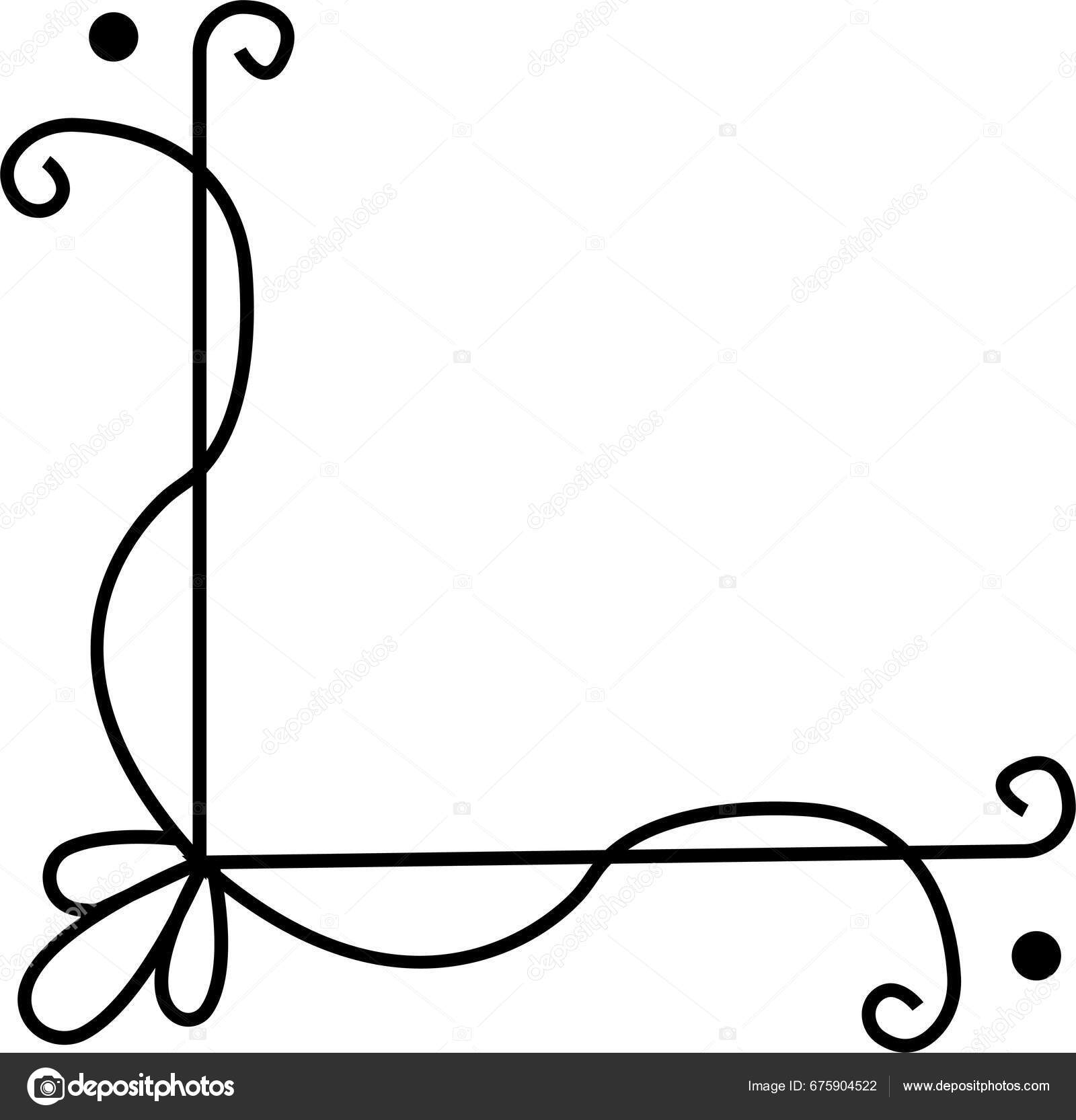 Simple Swirl Corner Border