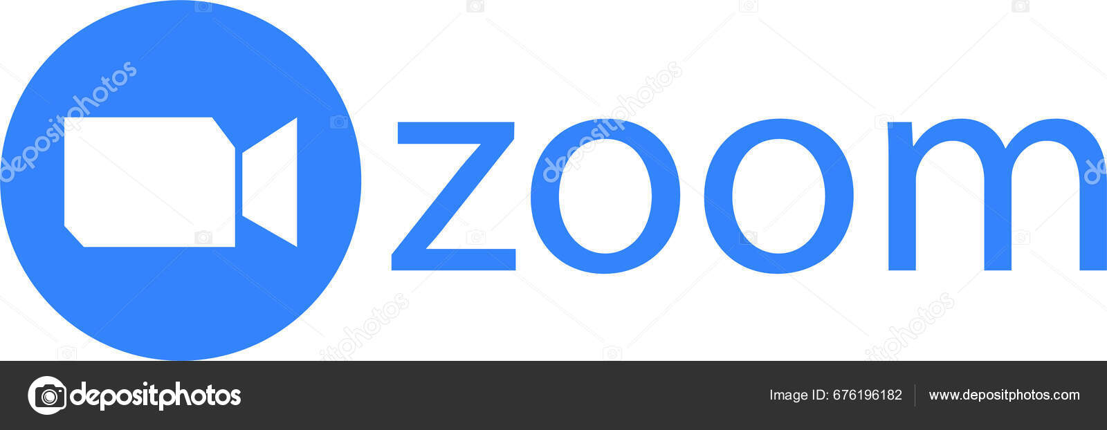 Zoom Camera Blue Icon Editorial Flat Line Vector Isolated Transparent ...