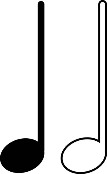 Music Note Icon Song Melody Tune Line Vector Isolated Transparent Stock ...