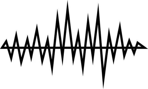 Radio Wave Line Icon Monochrome Simple Sound Wave Isolated Transparent ...