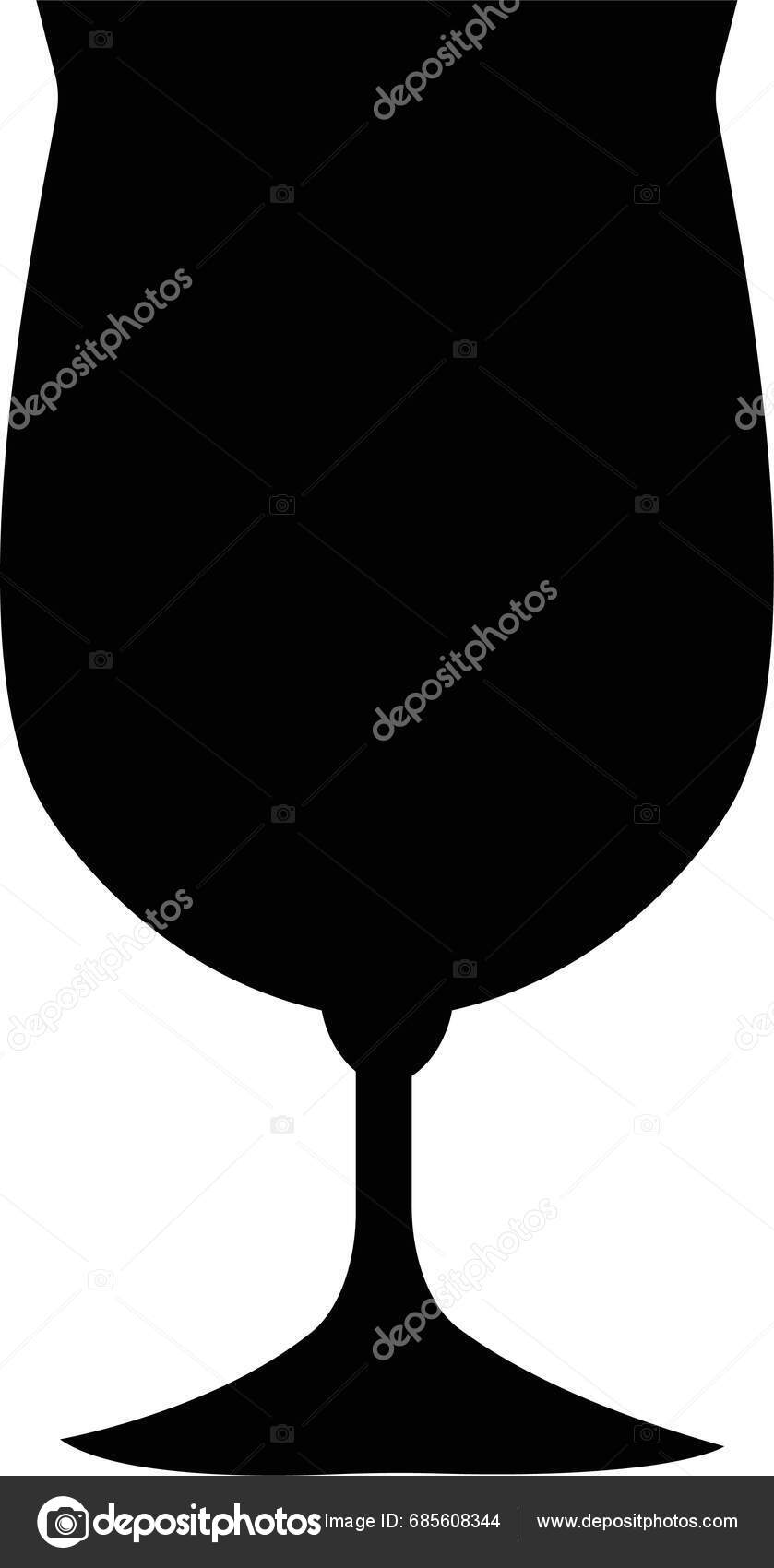 Ikona Skleněné Víno Jednoduchý Symbol Baru Restaurace Izolované ...