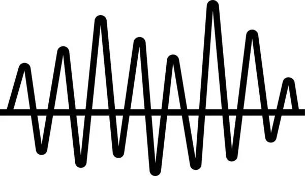 Radio Wave Line Icon Monochrome Simple Sound Wave Isolated Transparent ...