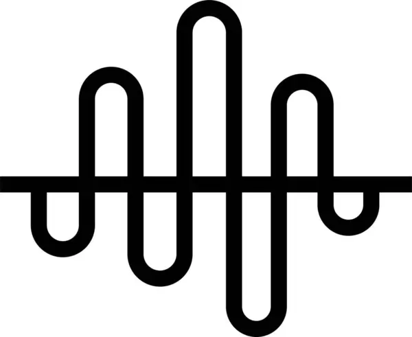 Radio Wave Line Icon Monochrome Simple Sound Wave Isolated Transparent ...