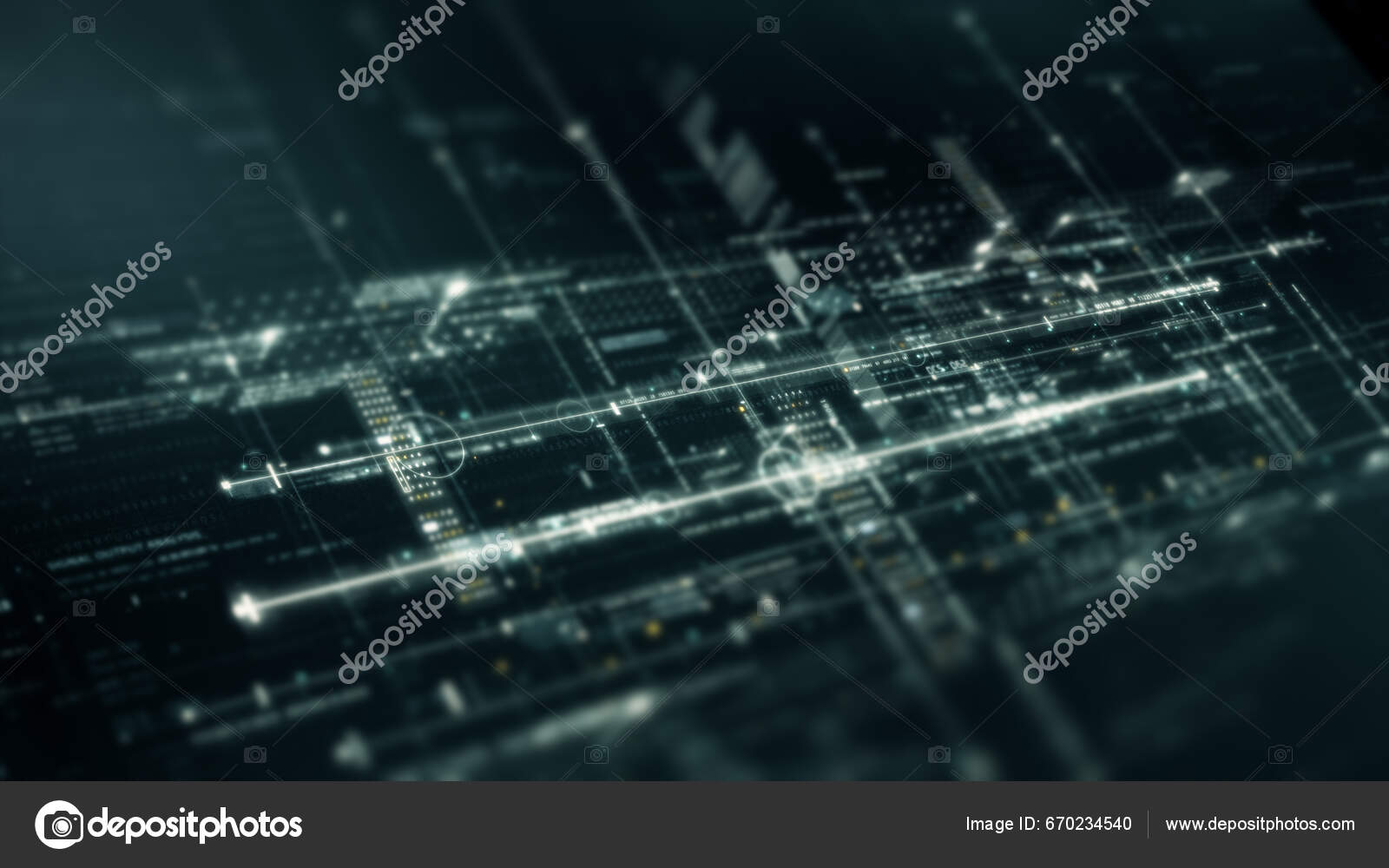 Futuristic Digital Generated Motion Abstract Matrix Cyber Environment ...