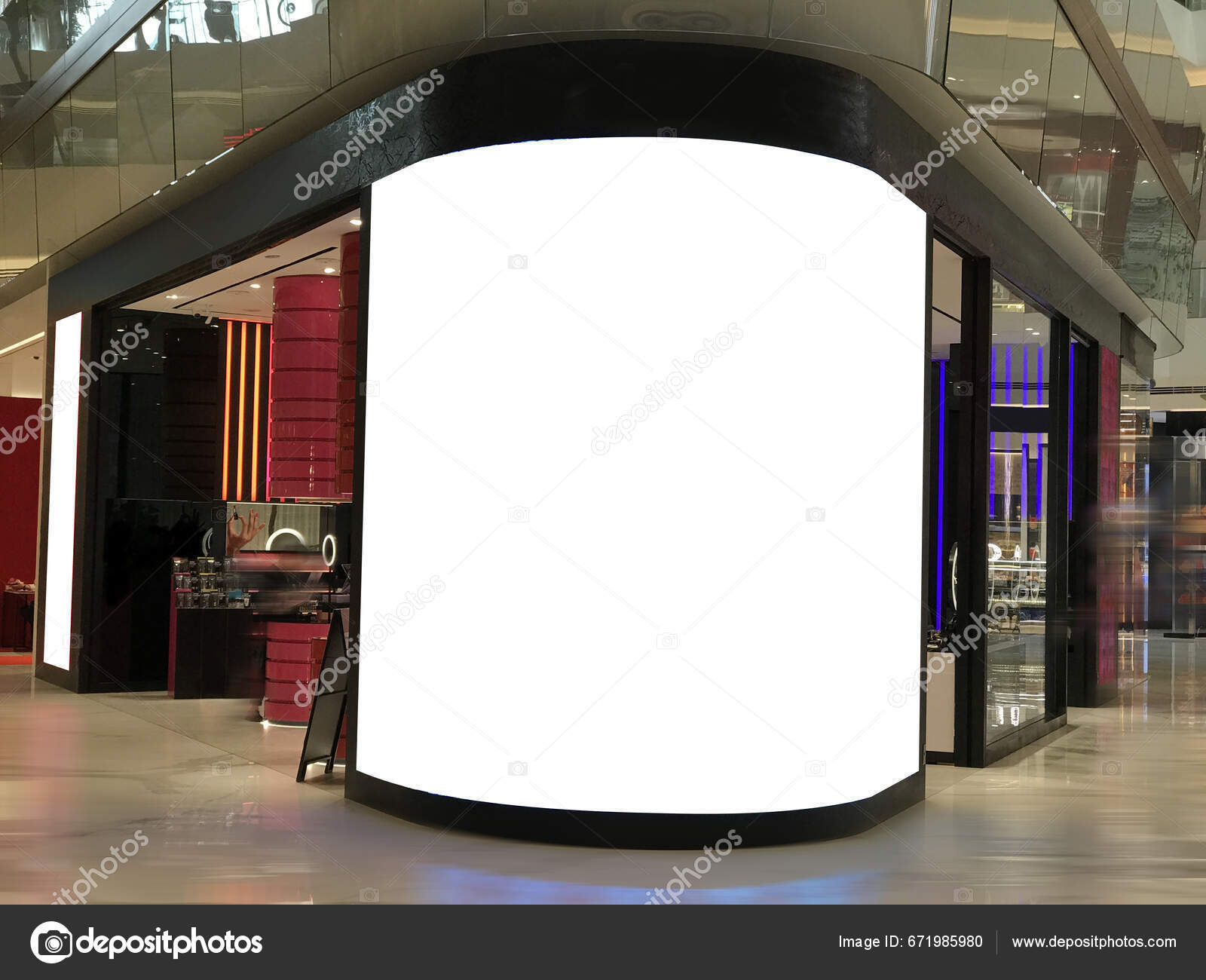 Shop Front Mockup Signage Billboard Easily Replacement Graphic Photo ...