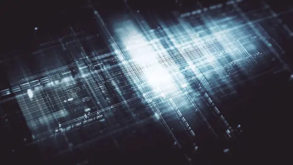 Futuristic screen display matrix, hi-tech digital data telemetry with ...