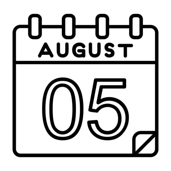 August Calendar Icon Vector Illustration Stock Vector by ©Robert-Angle ...