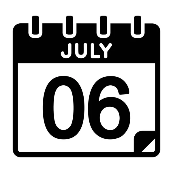July Calendar Icon Vector Illustration Stock Vector by ©Robert-Angle ...