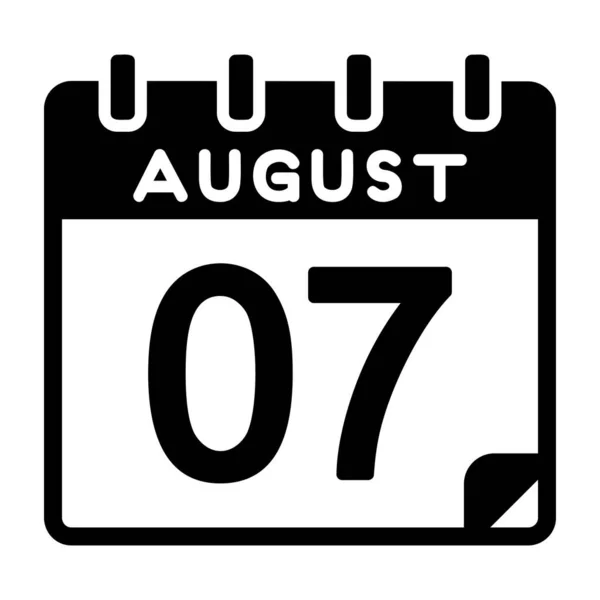 August Calendar Icon Vector Illustration Stock Vector by ©Robert-Angle ...