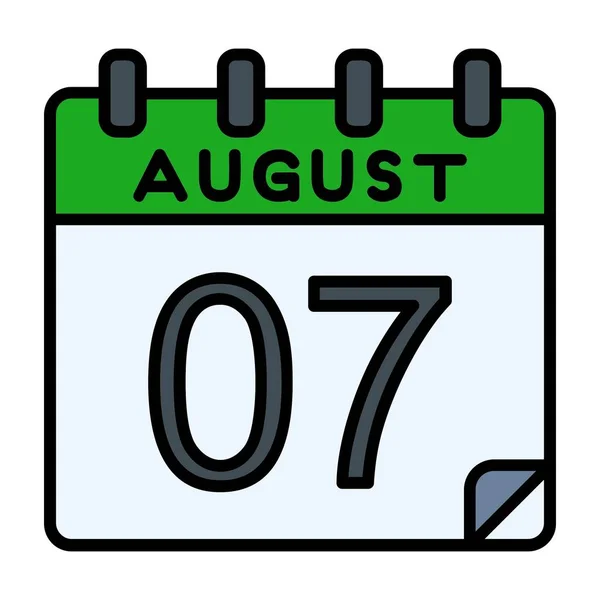 August Calendar Icon Vector Illustration Stock Vector by ©Robert-Angle ...