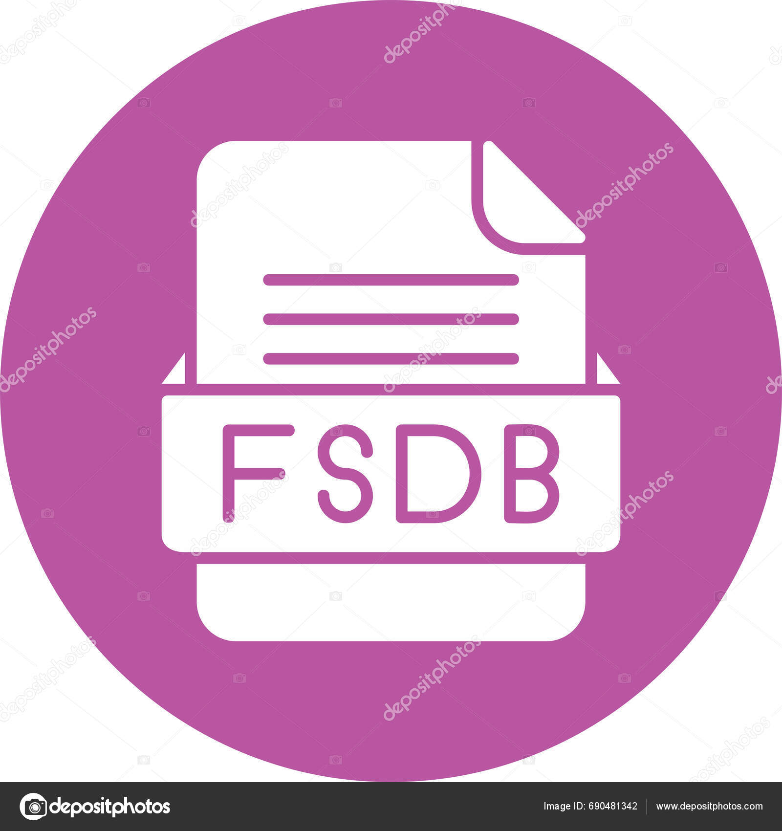 Fsdb File Format Vector Icon Stock Vector By ©robert Angle 690481342