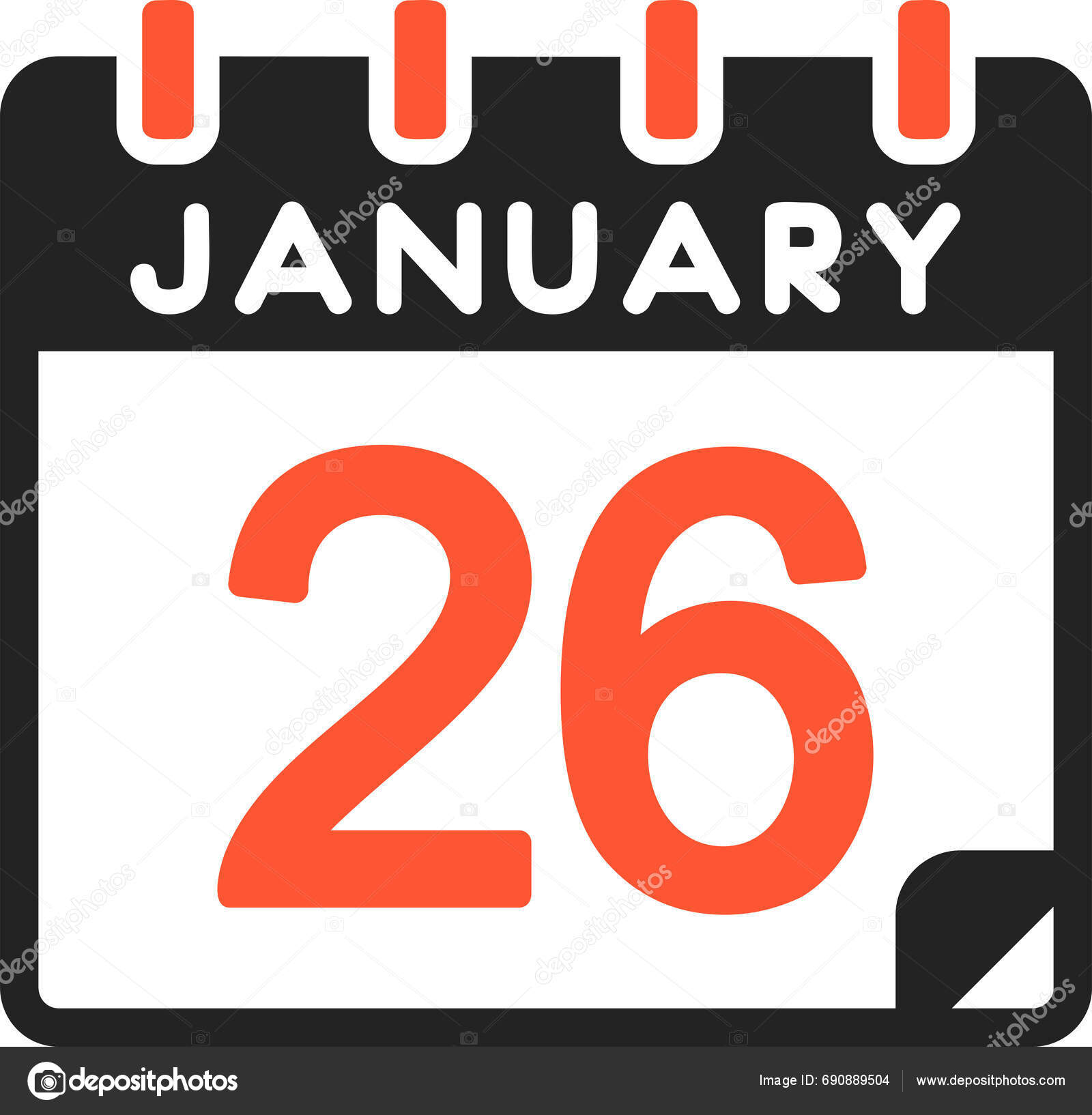 January Icon Vector Illustration Stock Vector by ©Robert-Angle 690889504