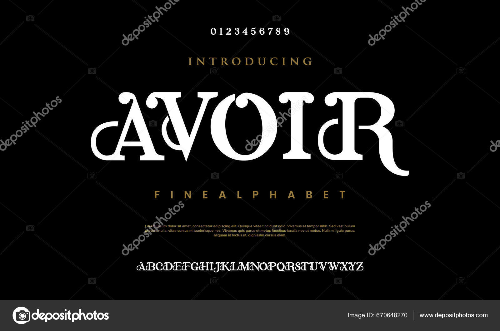 Modern Typsnitt Vektor Illustration Typsnitt Typografi Etikett Logotyp ...