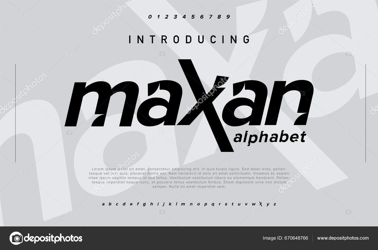 Estilo Moderno Alfabeto Letra Diseño Fuente Ilustración Vectorial ...