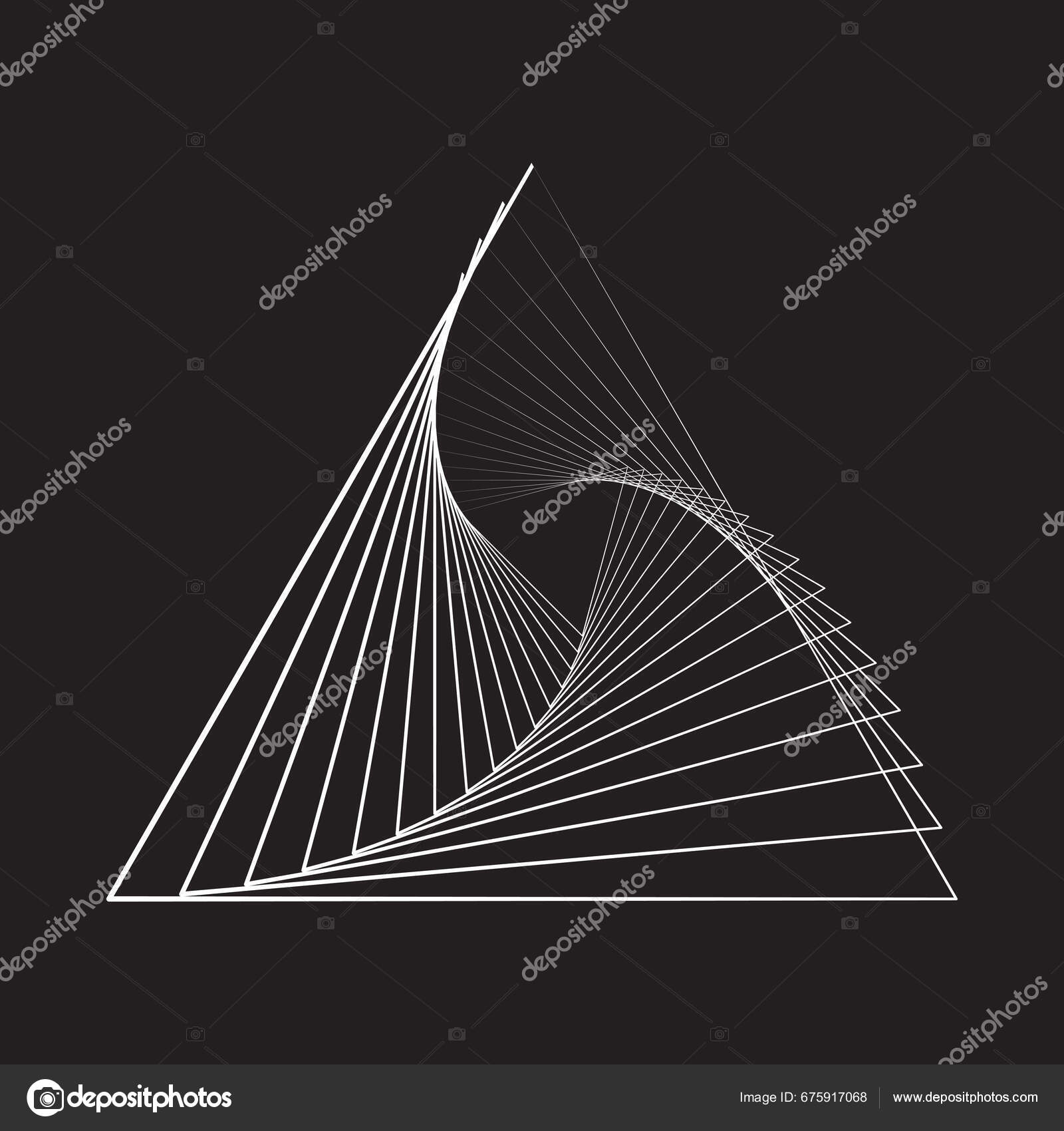 White Triangle Vector Shape Geometric Art Style Design Element ...