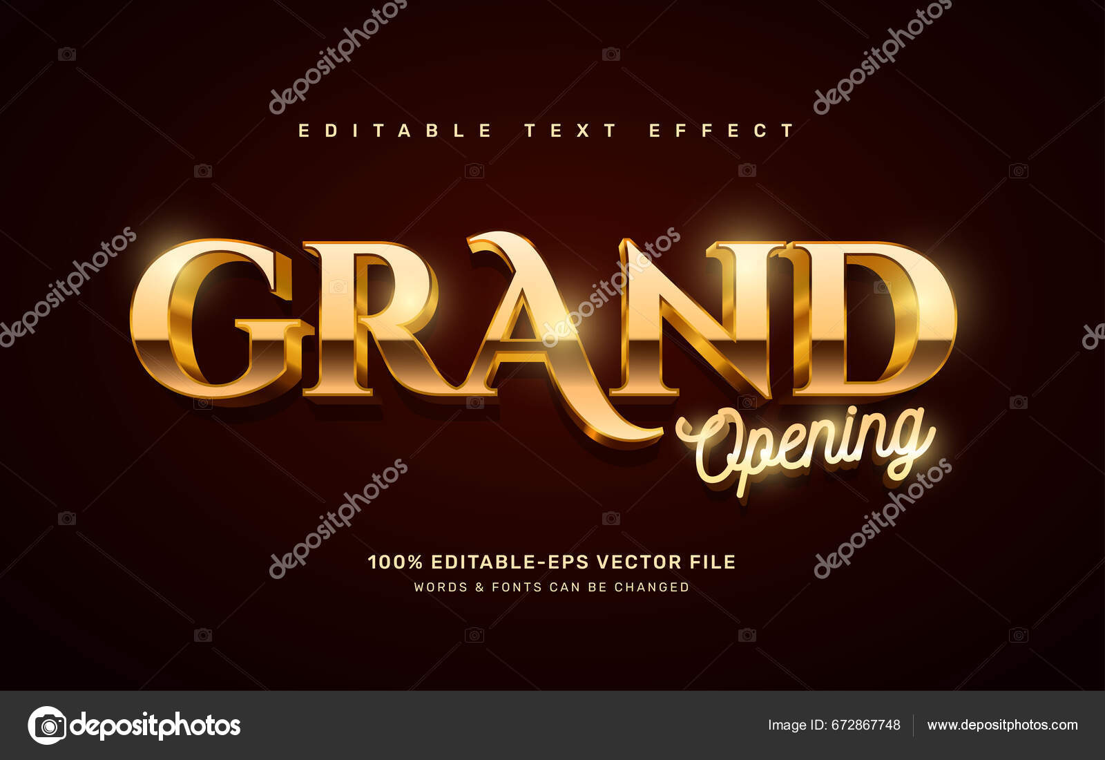 Gold Grand Opening Text Effect Stock Vector by ©Galord 672867748 Gold Grand Opening Text Effect Stock Vector by ©Galord 672867748