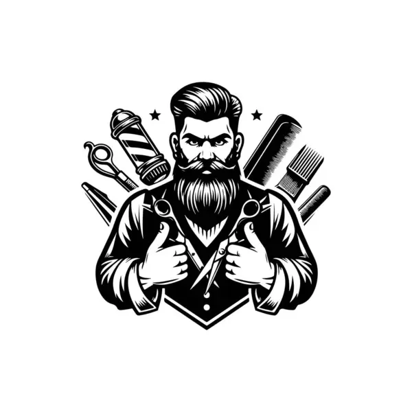 Master Barber Logo Black Beard Logo Black Beard Shaving Logo