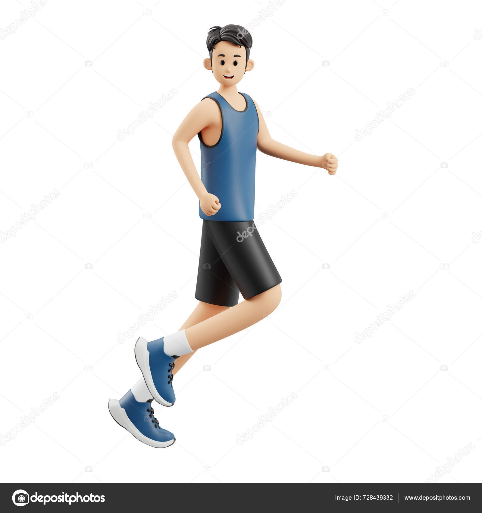 Character Male Running While Looking Back — Stock Photo © uigodesign ...