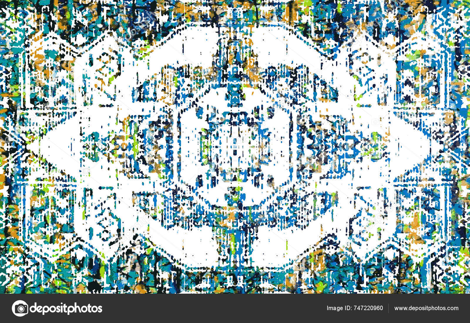 Kilim Pattern Rugs Carpets Grunge Distressed Texture — Stock Photo ...