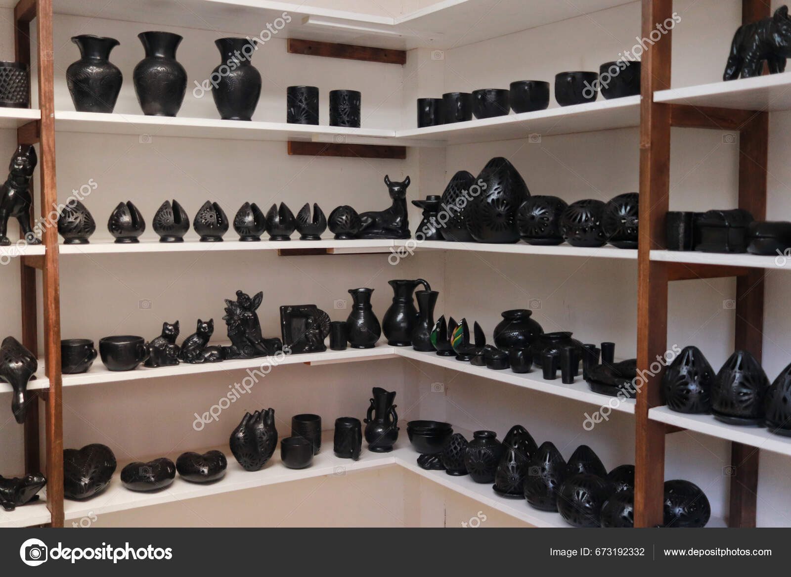 Black Clay Pottery Mexican Black Pottery Part Traditional Pottery ...