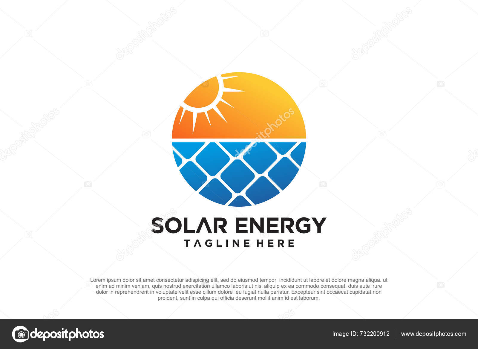 Solar Cell Logo Design Unique Concept Premium Vector Stock Vector by ...