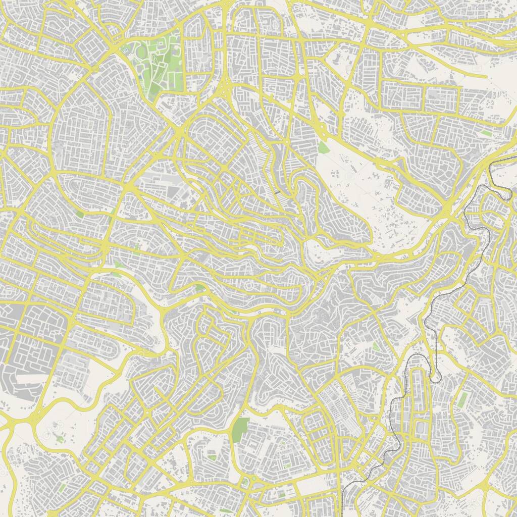 Ürdün 'Deki Amman' Yol Haritası Yol Suyu Parklar Içeren Katmanlı ©Map ...