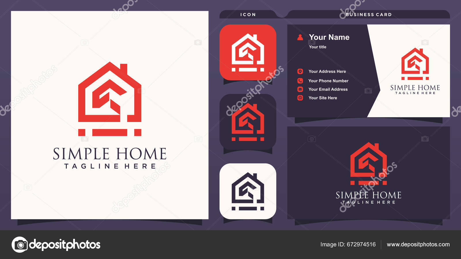 Home Logo Simple Design Creative Icon Vector Stock Vector by ©ongstd ...