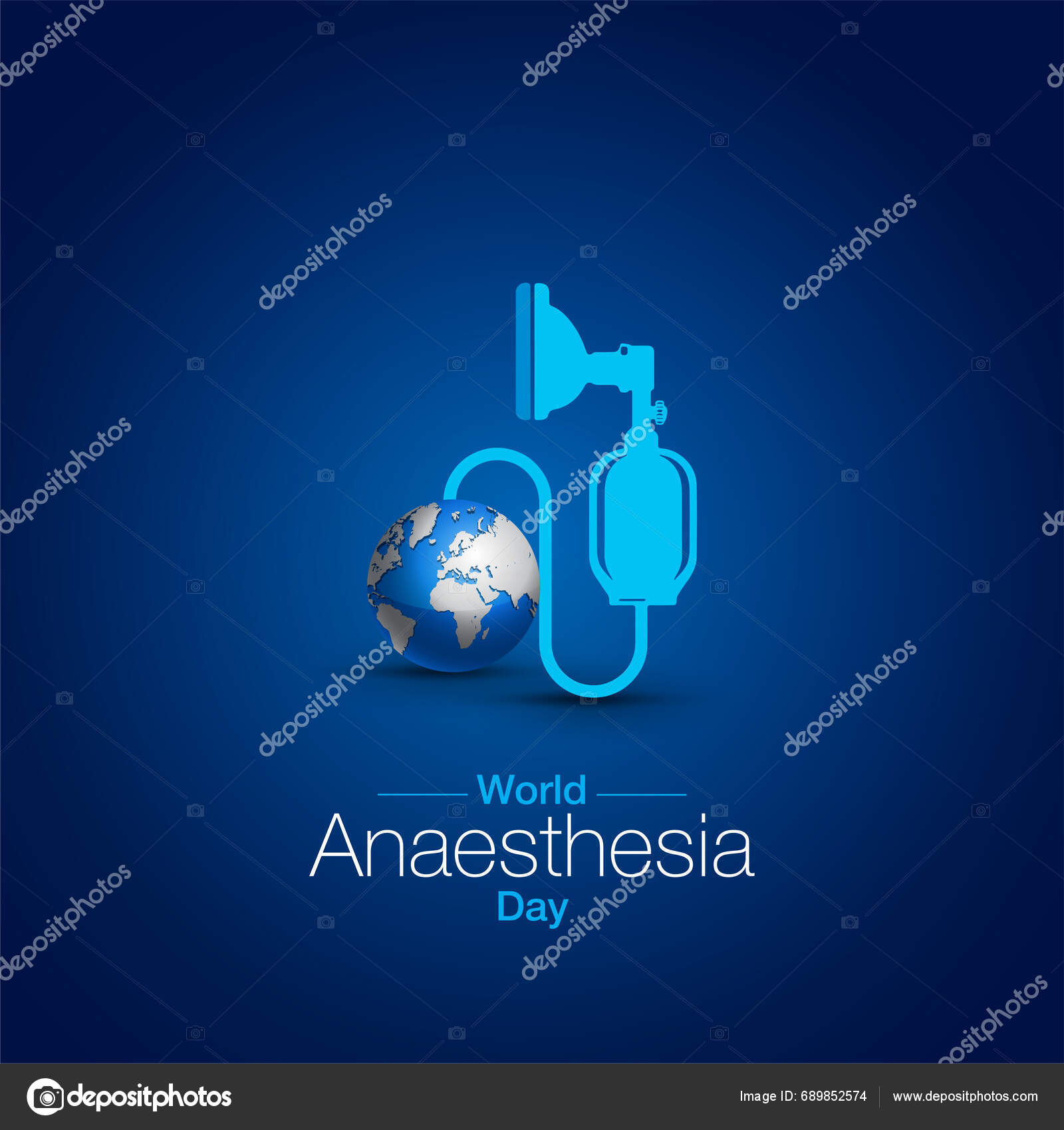 World Anesthesia Day Logo Concept Illustration Anesthesia Day Concept ...