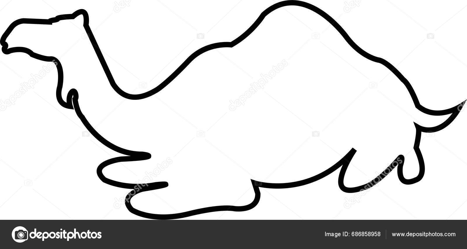 Camel Line Graphic Icon Camel Black Sign Isolated Transparent ...