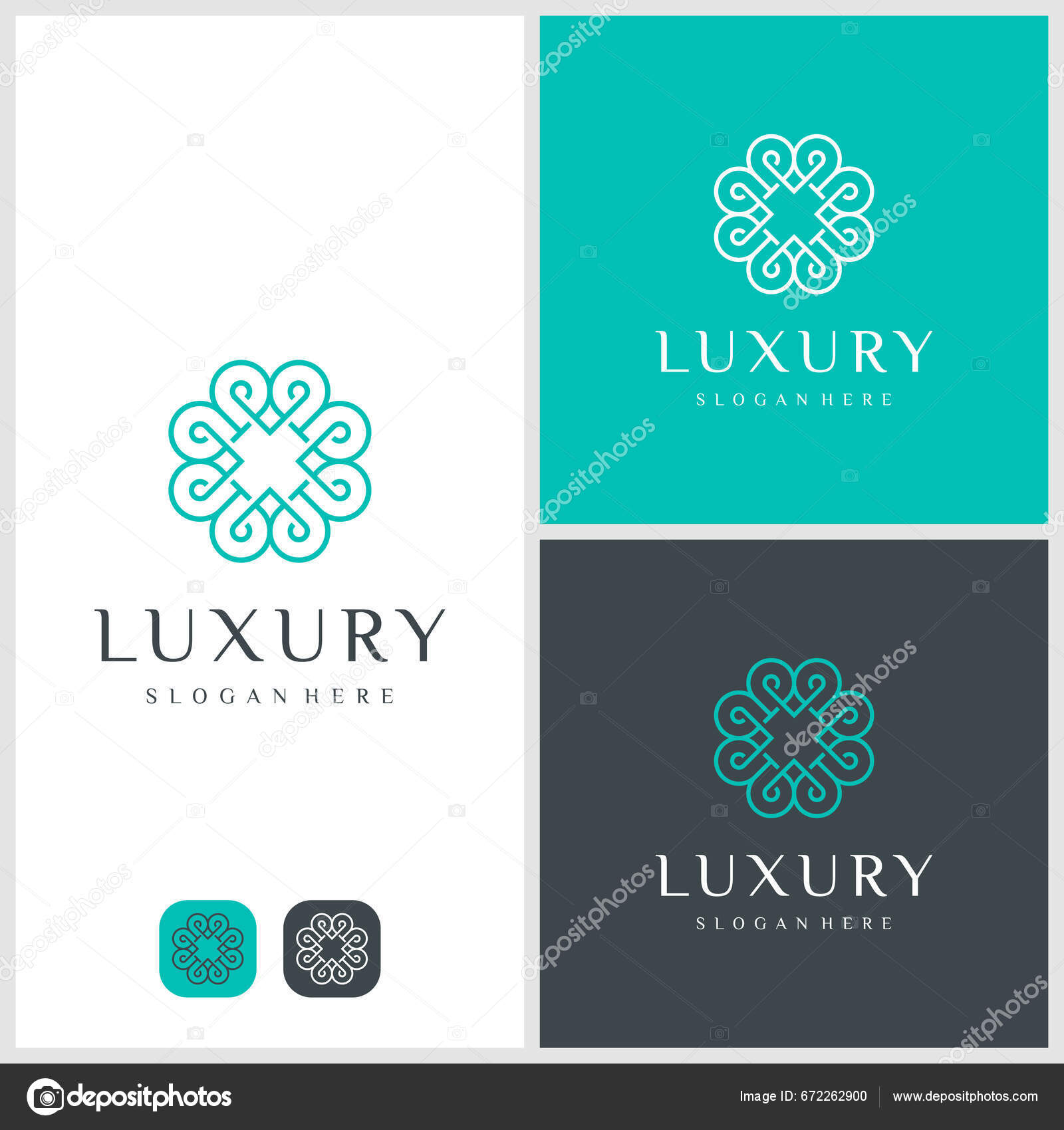 Luxury Line Art Logo Design Unique Concept Premium Vector Stock Vector ...