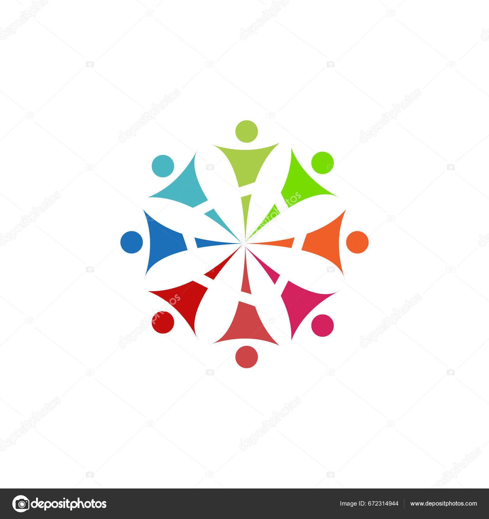 Community Vector Clean Modern Design Human People Color Stock Vector by ...