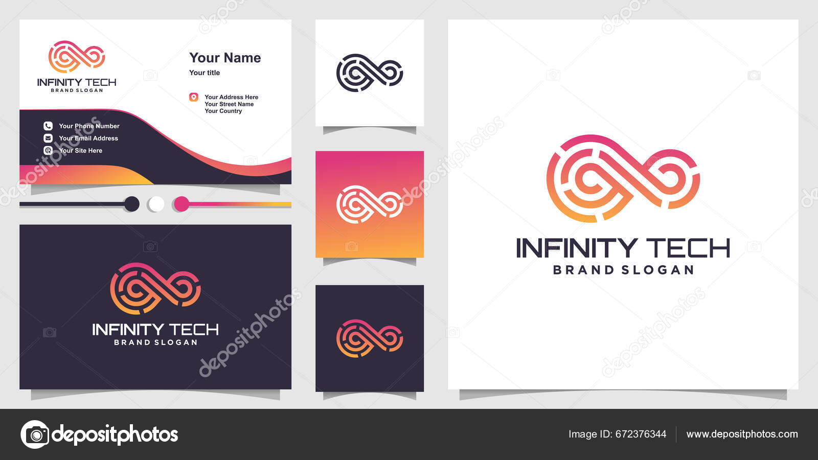 Infinity Technology Logo Modern Abstract Concept Premium Vector Stock Vector by ©mlangsen 672376344